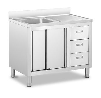 Commercial kitchen sink 400 x 400 x 300 mm - Royal Catering